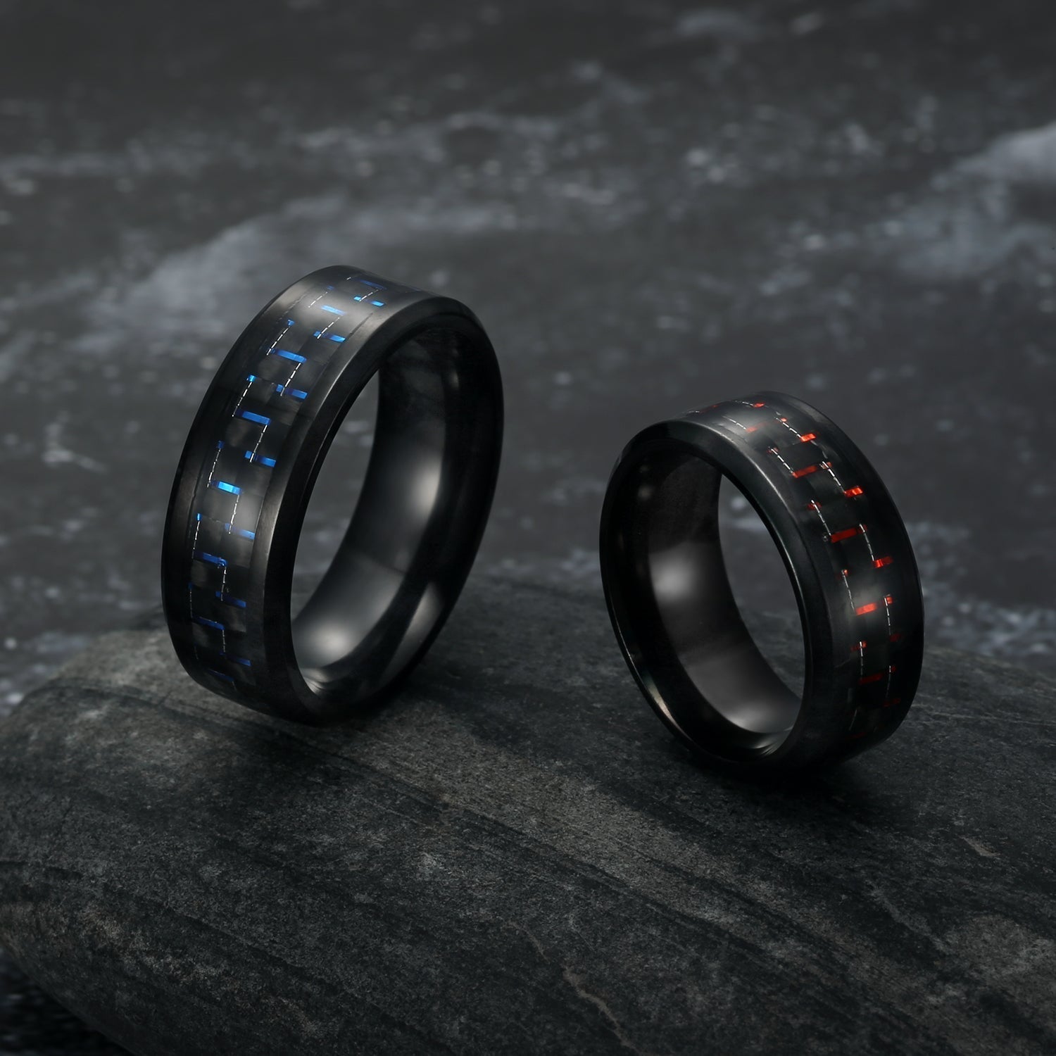 Bjorn Regalia Carbon Fibre Dragon Scale Viking Wedding Rings – Bjorn ...